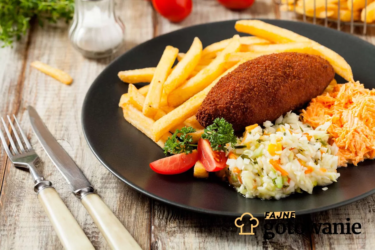 Kotlet devolay z serem i pieczarkami