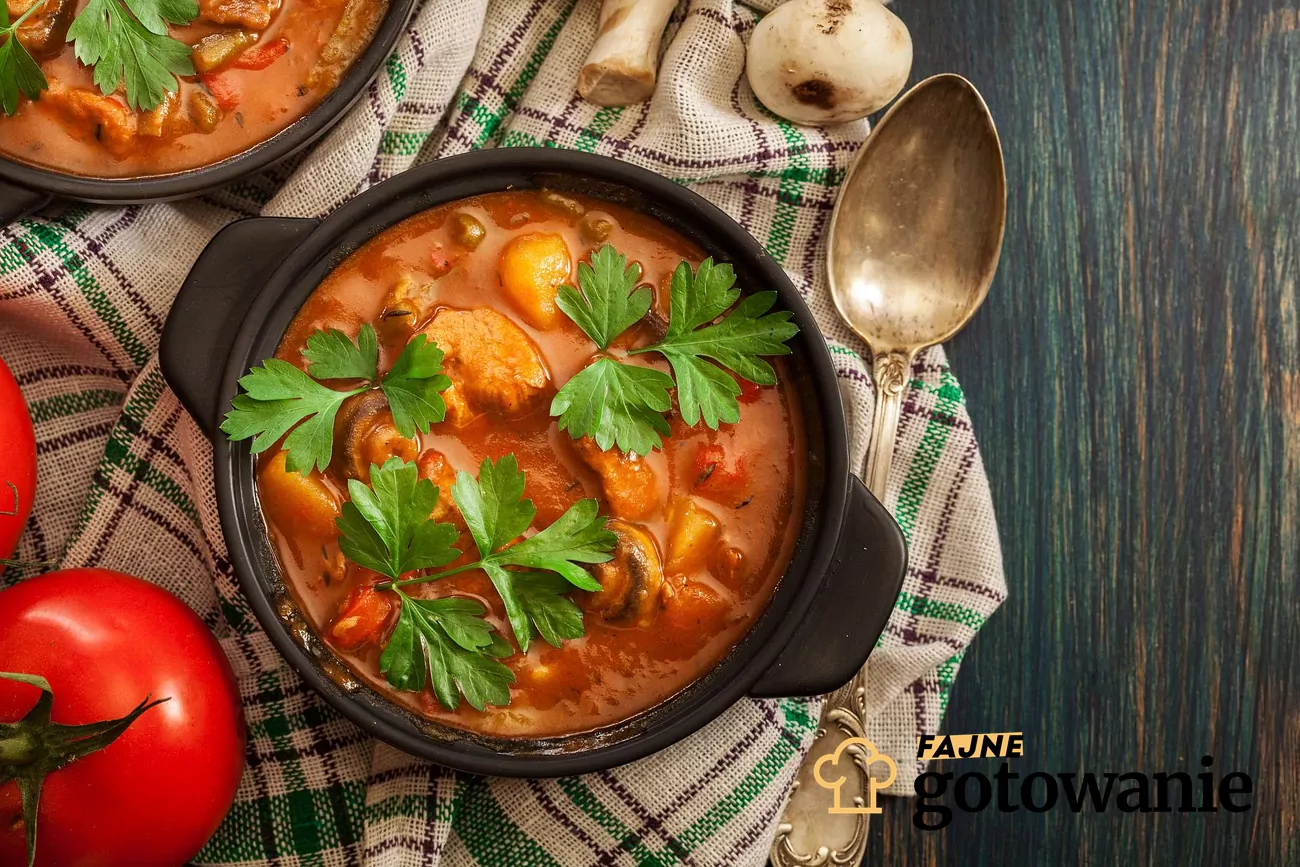 Gulasz z pieczarek i papryki - przepis Magdy Panek